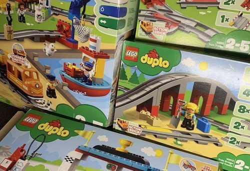 Lego duplo поезд 10875, 10874 рельсы и мосты