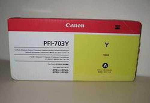 Картридж Canon PFI-703Y желтый оригинальный