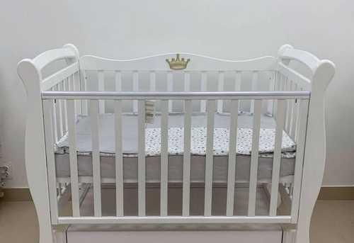 Кроватка для новорождённого Viola (маятник + ящик)
