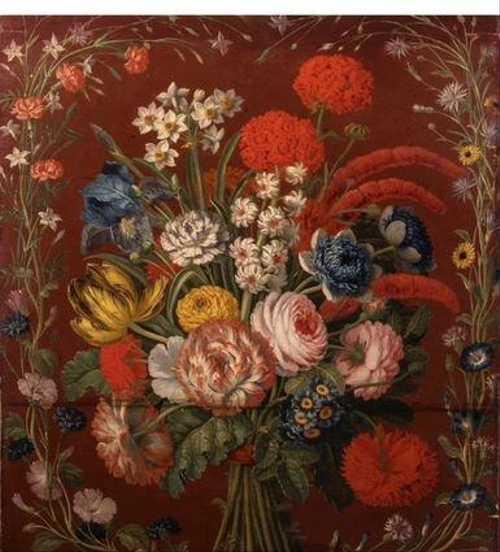 Старая картина Цветочный натюрморт худ. Ф.Толстой