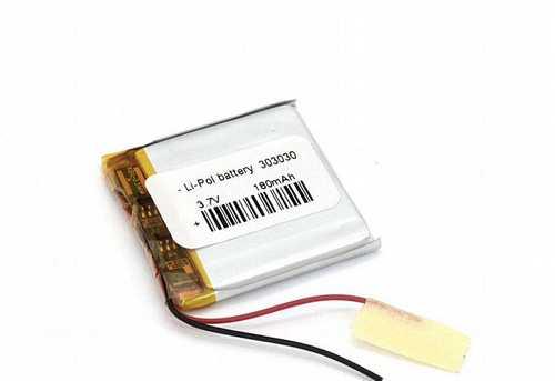 Аккумулятор Li-Pol (батарея) 3x30x30mm 2pin 3.7V/1