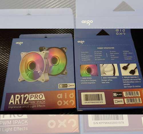 Кулера Aigo AR12PRO с RGB подсветкой 120 мм