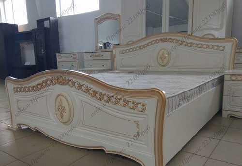 Кровать Азалия 160х200 мдф патина выбор размеров