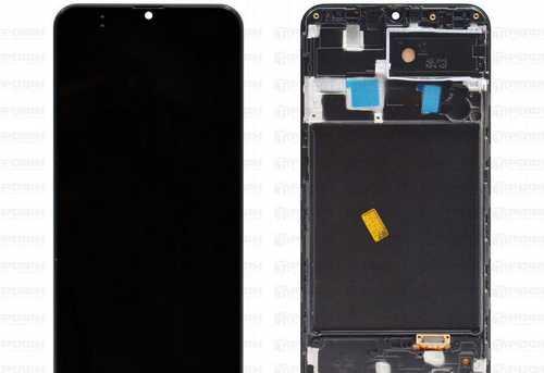 Дисплей Samsung A205FN/DS (A20) в рамке (черный) O