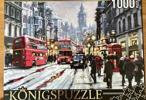 Пазлы 1000 konigspuzzle "заснеженный Лондон"