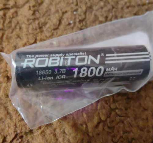 Аккумулятор 18650 robiton Li-ion:1800 mAч