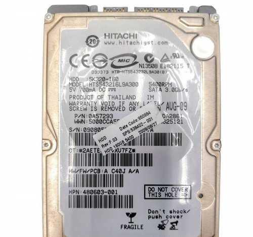 2.5" 160гб hgst HTS543216L9A300 Б/у