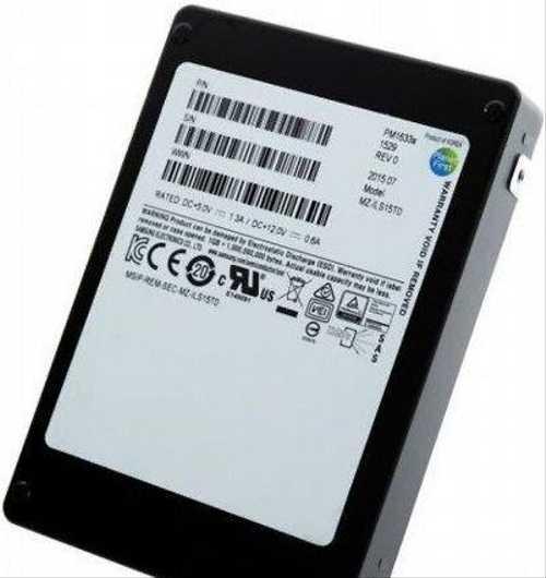 HPE SSD Samsung PM1633a 2,5", 3840гб, SAS