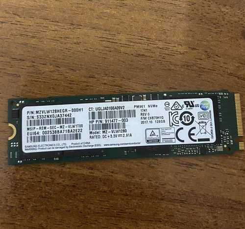 Ssd m2 nvme 128GB samsung