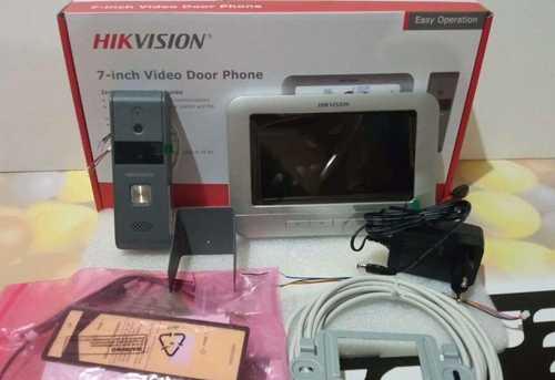 Цветной видеодомофон новый,Hikvision с выз панелью