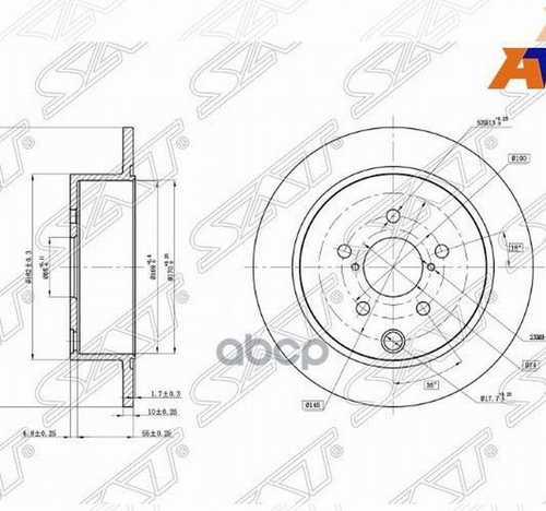 Диск тормозной (Сзади) Subaru Forester 12-19