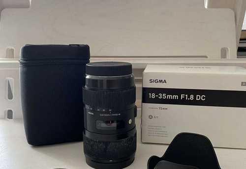 Sigma 18-35 1.8mm DC HSM Canon