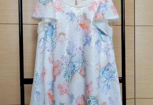 Платье для девочки с паетками h&m 110