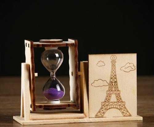 Песочные часы "Башня", сувенирные, с карандашницей