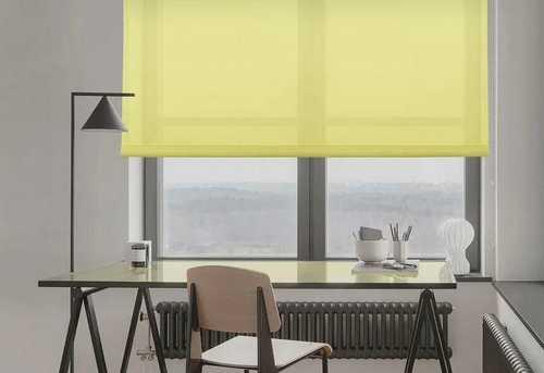 Рулонные шторы Плайн светло-желтый 50 см