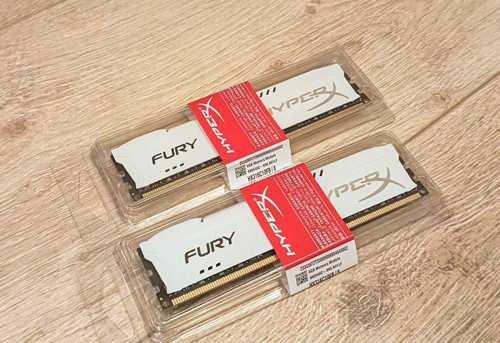 Комплект 16Гб (8+8) ddr3 1600мгц HyperX(White)