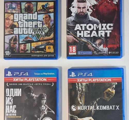 PS4 Atomic heart, GTA 5, Одни из нас, и т.д