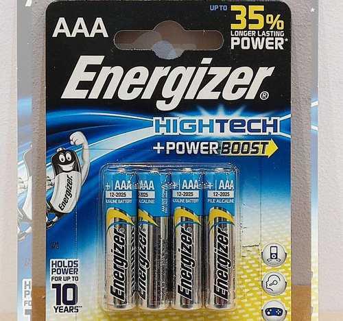 4 батарейки AAA Energizer HighTech PowerBoost LR03