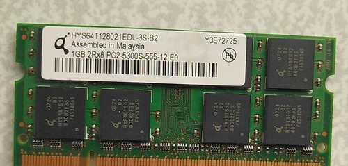 Память для ноутбука DDR2 1Gb PC2-5300S