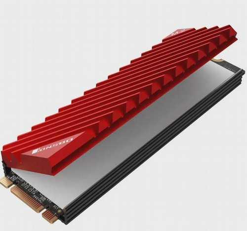 Радиатор Jonsbo M.2 SSD NVMe серого цвета Red m2 heatsink