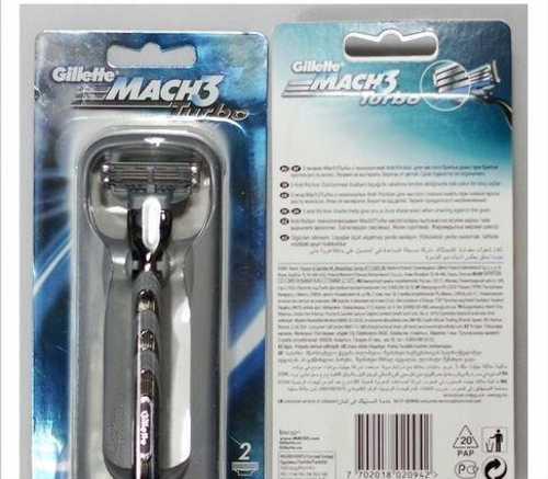 Бритва Gillette mach3 turbo + aftershave balm