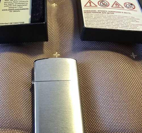 Новая Оригинальная Zippo Slim Brushed Chrome