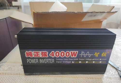 Инвертор на 4000ватт с 12v на 220v чистый синус