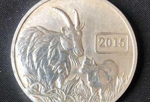 Серебрянная монета 5 долларов Токелау 999 проба