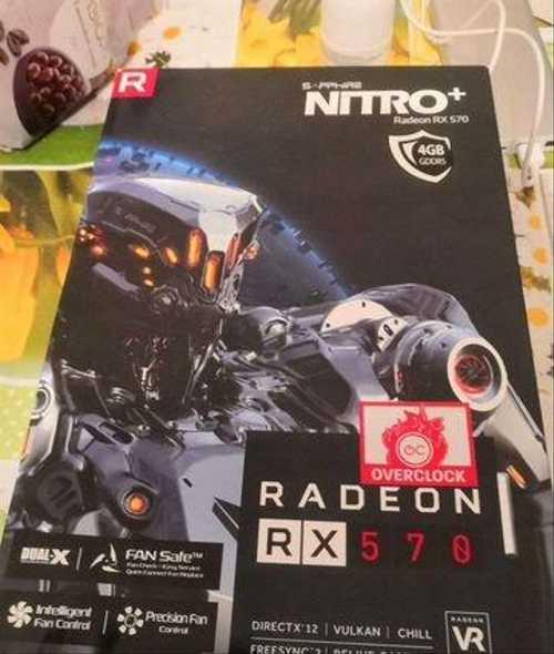 RX 570 Sapphire Nitro + 4gb OC видеокарта