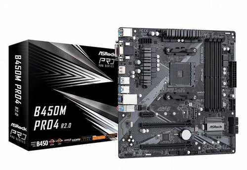 Новая материнская плата ASRock B450M PRO4 R2.0 AM4