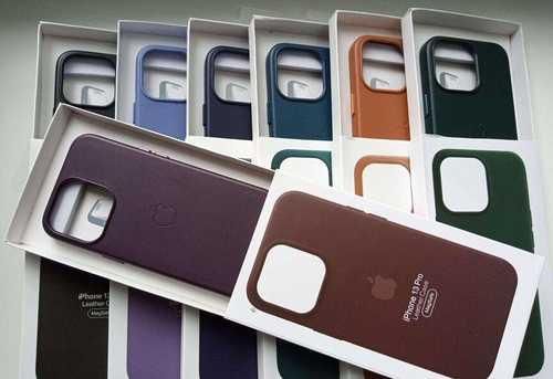 Кожаный фиолетовый чехол для iPhone