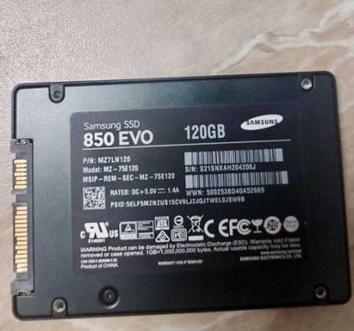 Samsung 850 EVO SSD 120гб