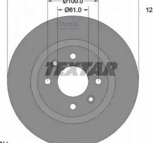 Диск тормозной передний с покрытием PRO dacia/lada/renault textar 92175103 92175103