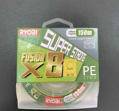 Плетеный шнур Ryobi Fusion x8 0,18mm 150m