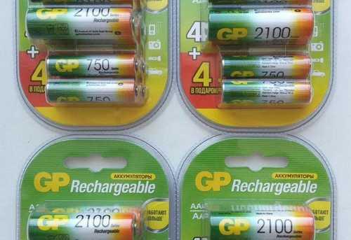 Батарейки перезаряжаемые GP 8 штук новые