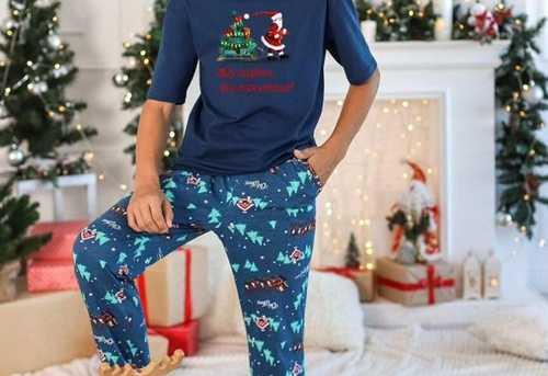 Пижама для мальчика в стиле family look. Новогодне