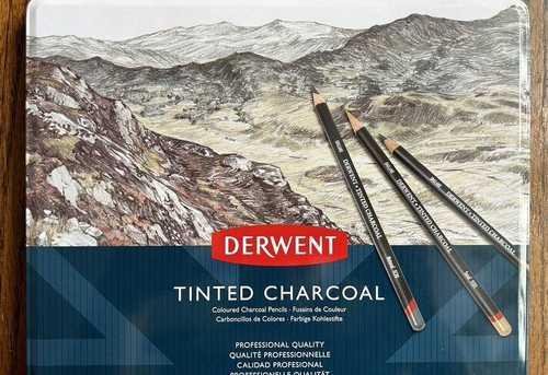 Карандаши Derwent tinted charcoal 24 штуки