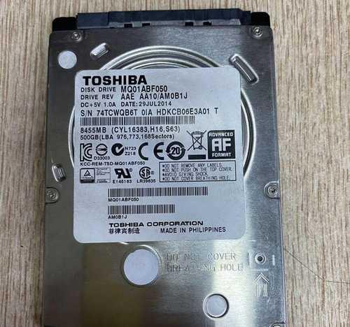 Продам HDD Toshiba 500Gb 2.5"