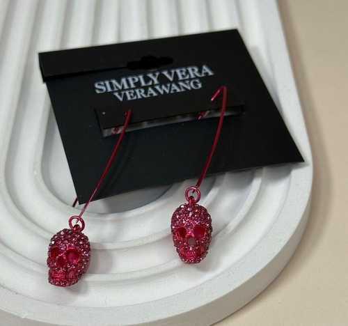 Серьги simply vera wang черепа