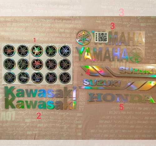 Наклейки Kawasaki Honda Yamaha Suzuki
