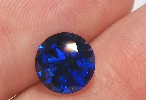 Сапфир 3,4 Ct (карата) 9 мм,огранка круг