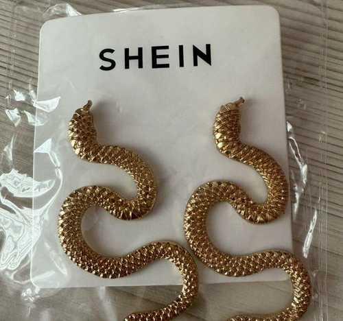 Сережки змея shein