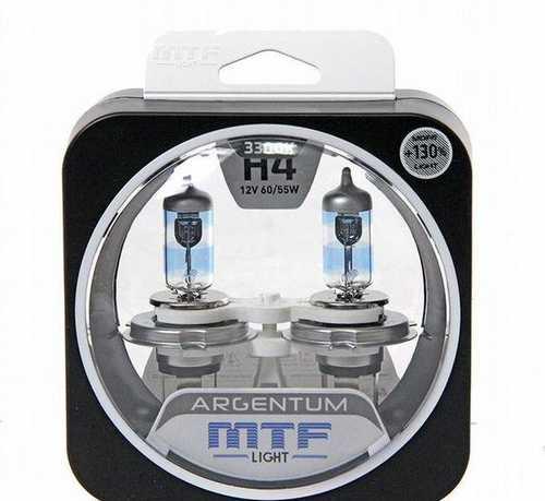 Автолампа MTF H4 12v 60/55w Argentum +130
