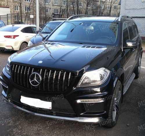 Решетка GT Mercedes GL X166 Хром