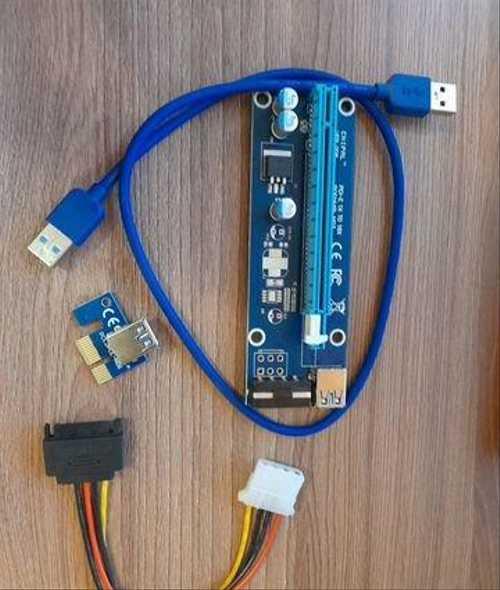Райзер PCI-e VER 006 molex (4-pin)