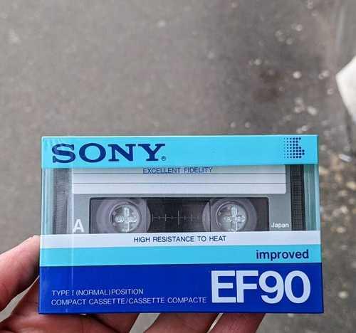 Аудиокассета Sony ef90/ винтаж/ made in Japan