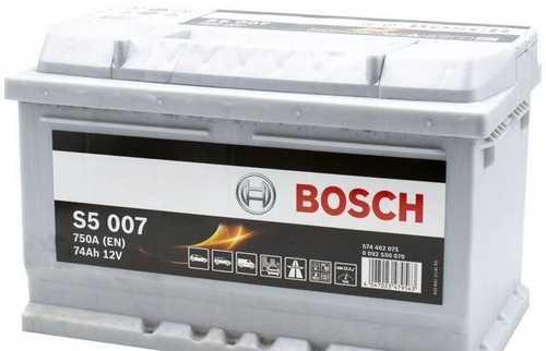 Аккумулятор Bosch Silver Plus S5 007 74 Ач 750 А о