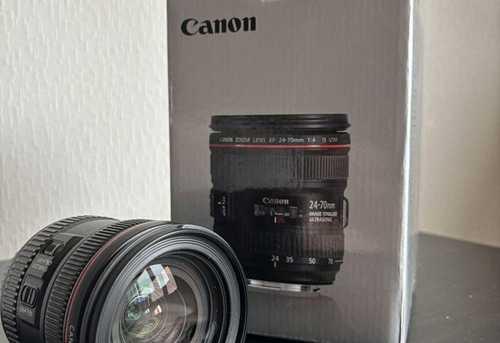 Объектив Canon EF 24-70mm f/4L IS USM новый