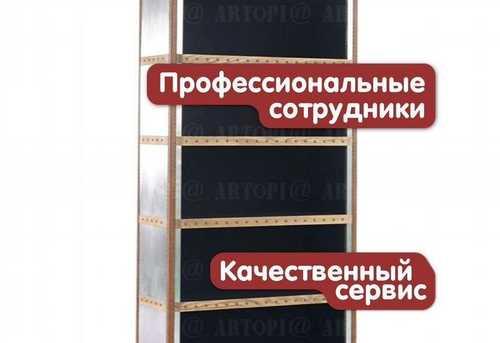 Дизайнерский шкаф книжный с кожаной отделкой