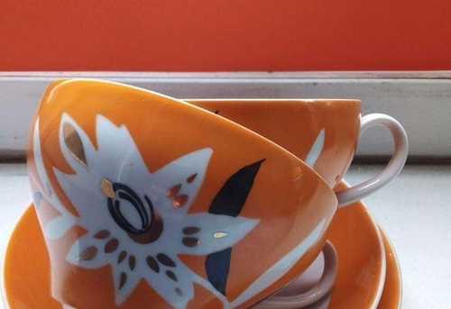 Чайные чашки дулево тигровая Лилия